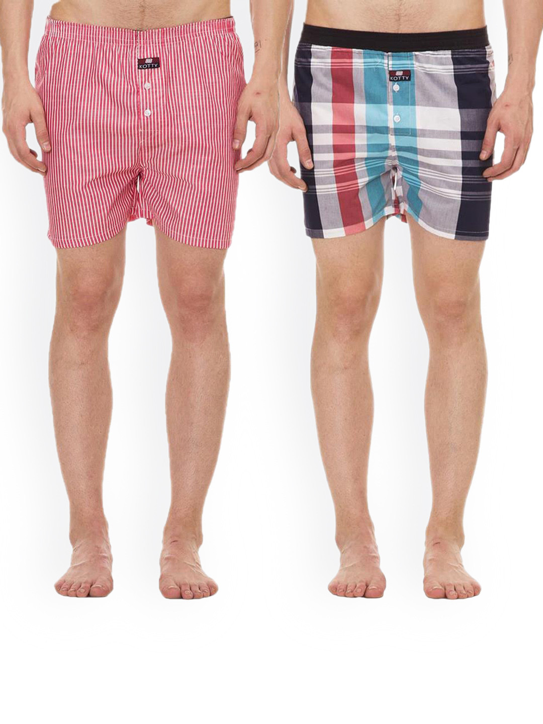 Buy Kotty Men Pack Of 2 Printed Low Rise Printed Boxers ...