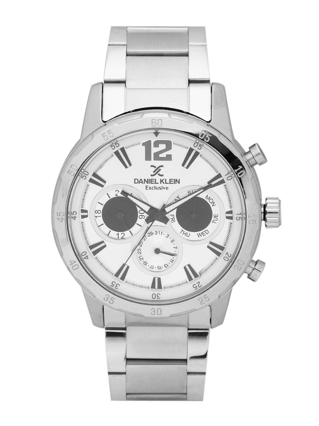 Buy Daniel Klein Men Silver Toned & Black Analogue Watch DK11341 1 ...