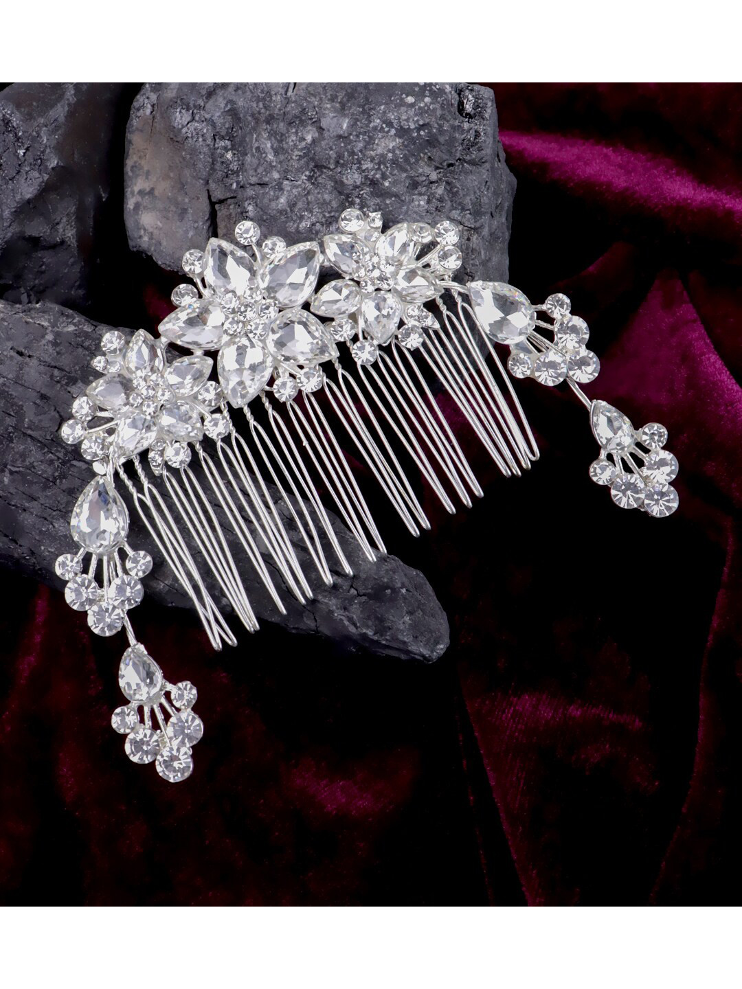Buy VAGHBHATT Women Embellished Comb Pin - Hair Accessory for Women ...