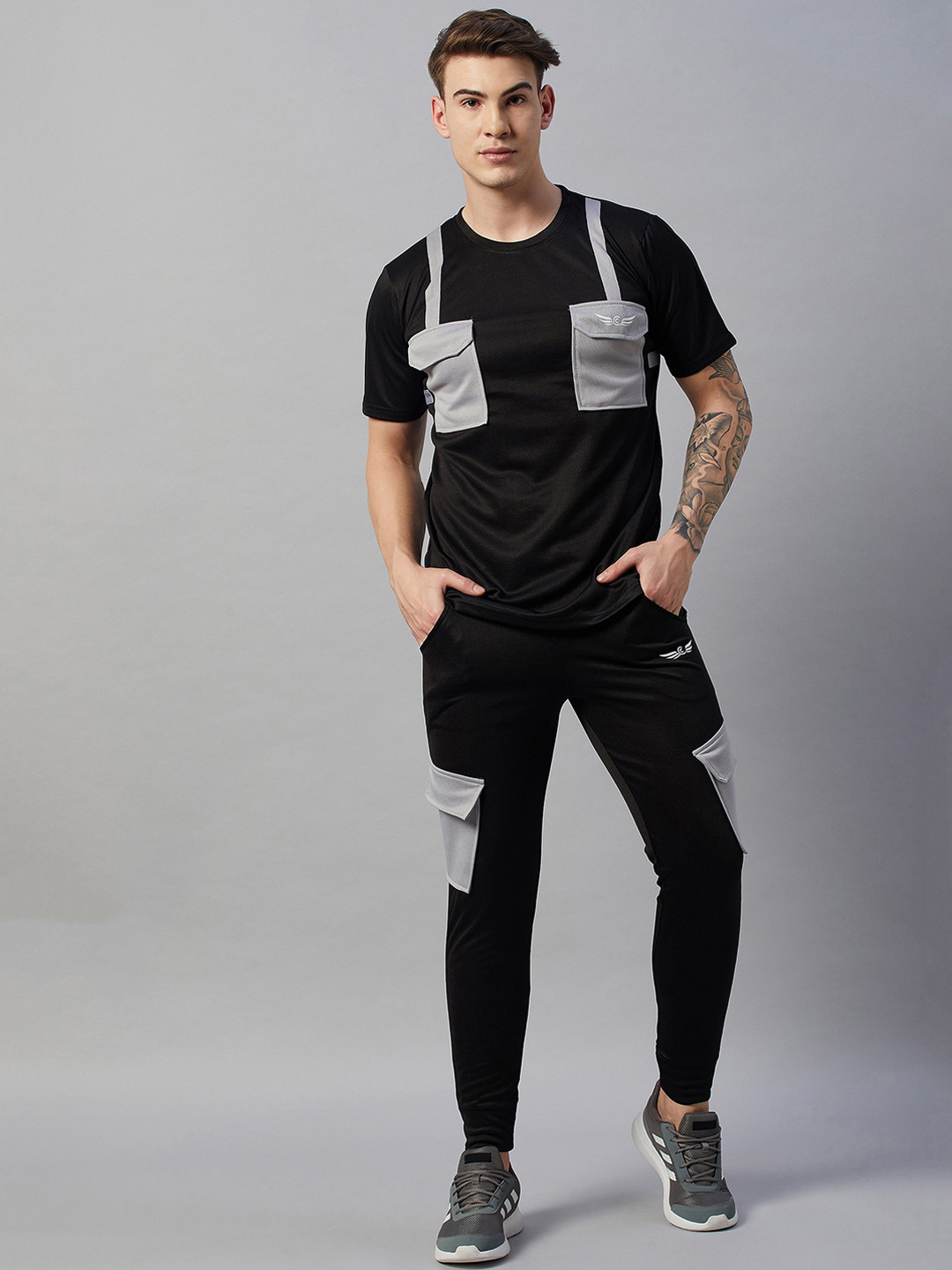 Buy CHROME & CORAL Men Pocket Detailed Tracksuit - Tracksuits for Men ...