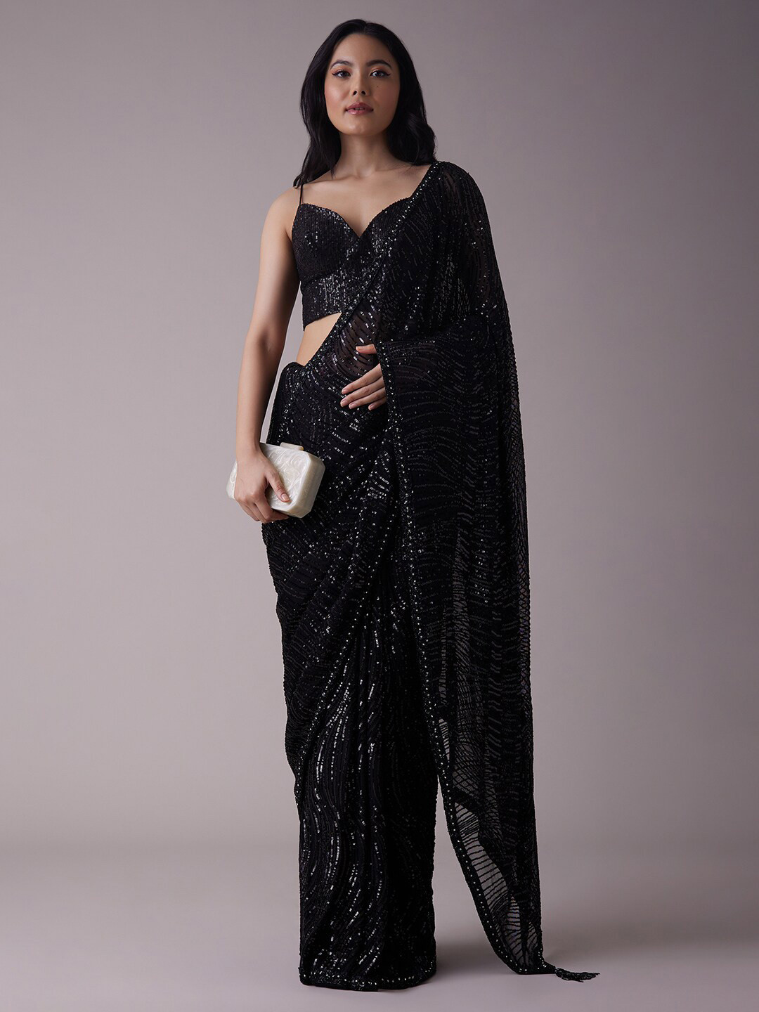Buy KALKI Fashion Sequin Embellished Saree - Sarees for Women 22458630 ...