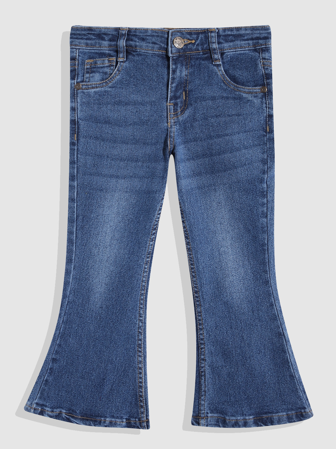 Buy YK Girls Bootcut Light Fade Jeans - Jeans for Girls 22460176 | Myntra