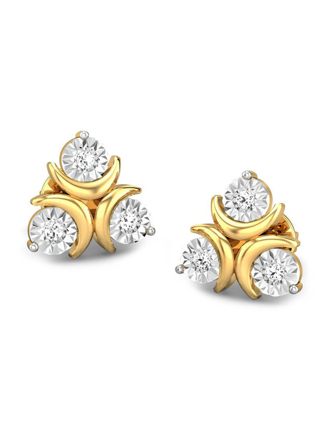 Buy CANDERE A KALYAN JEWELLERS COMPANY 18KT Gold Diamond Stud Earrings ...