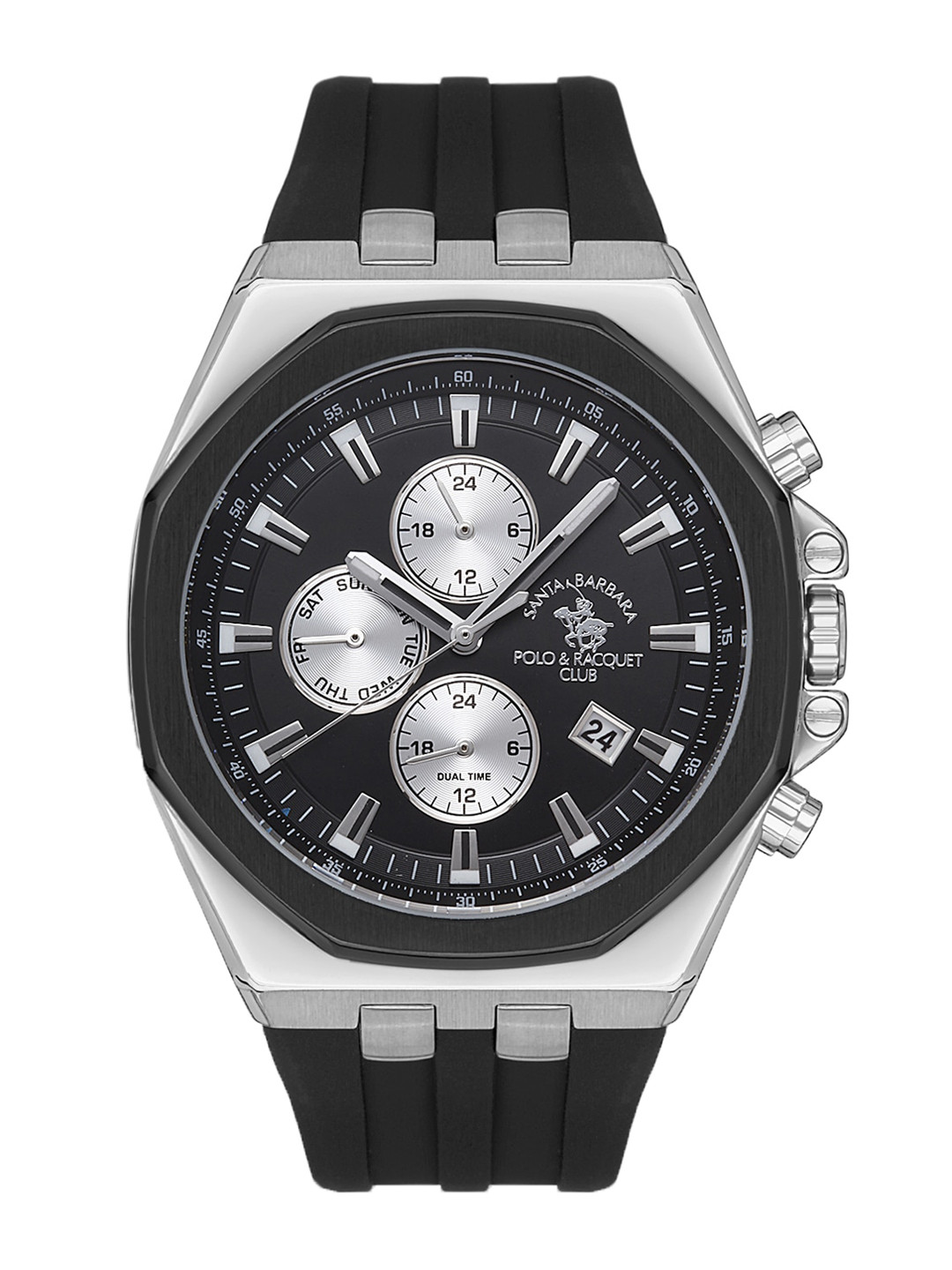 Buy SANTA BARBARA POLO & RACQUET CLUB Men Textured Straps Analogue ...