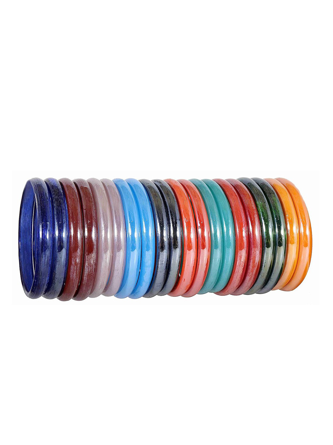 Buy NMII Set Of 20 Glossy Finish Glass Kada Bangles - Bangle for Women ...