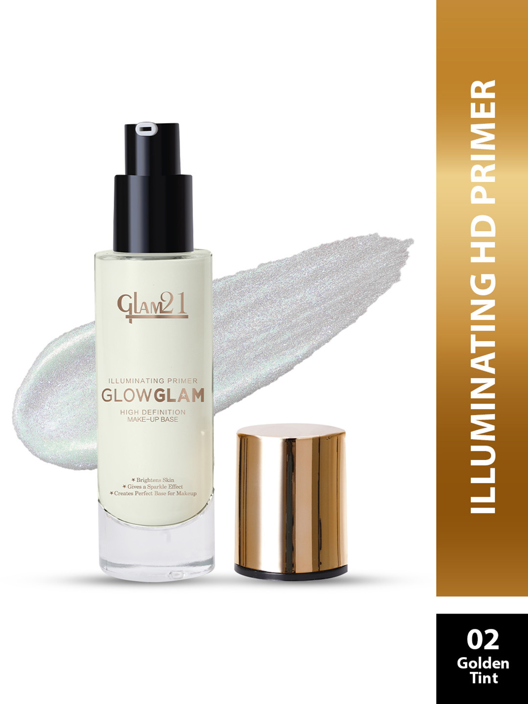 Buy GLAM21 Glow Glam Illuminating HD Matte Finish Primer 40 Ml Golden ...