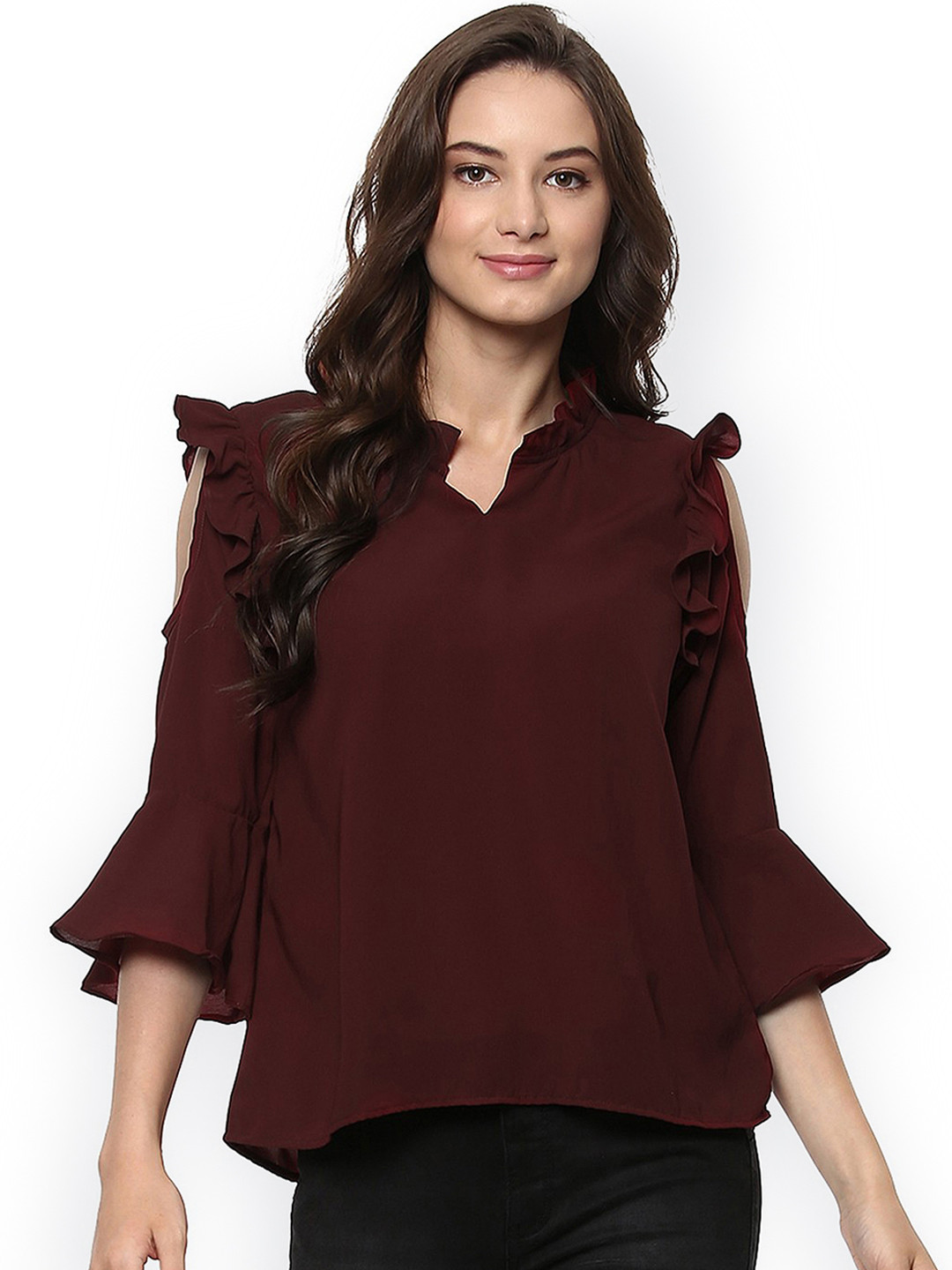 Buy Zima Leto Women Brown Solid Top - Tops for Women 2248318 | Myntra