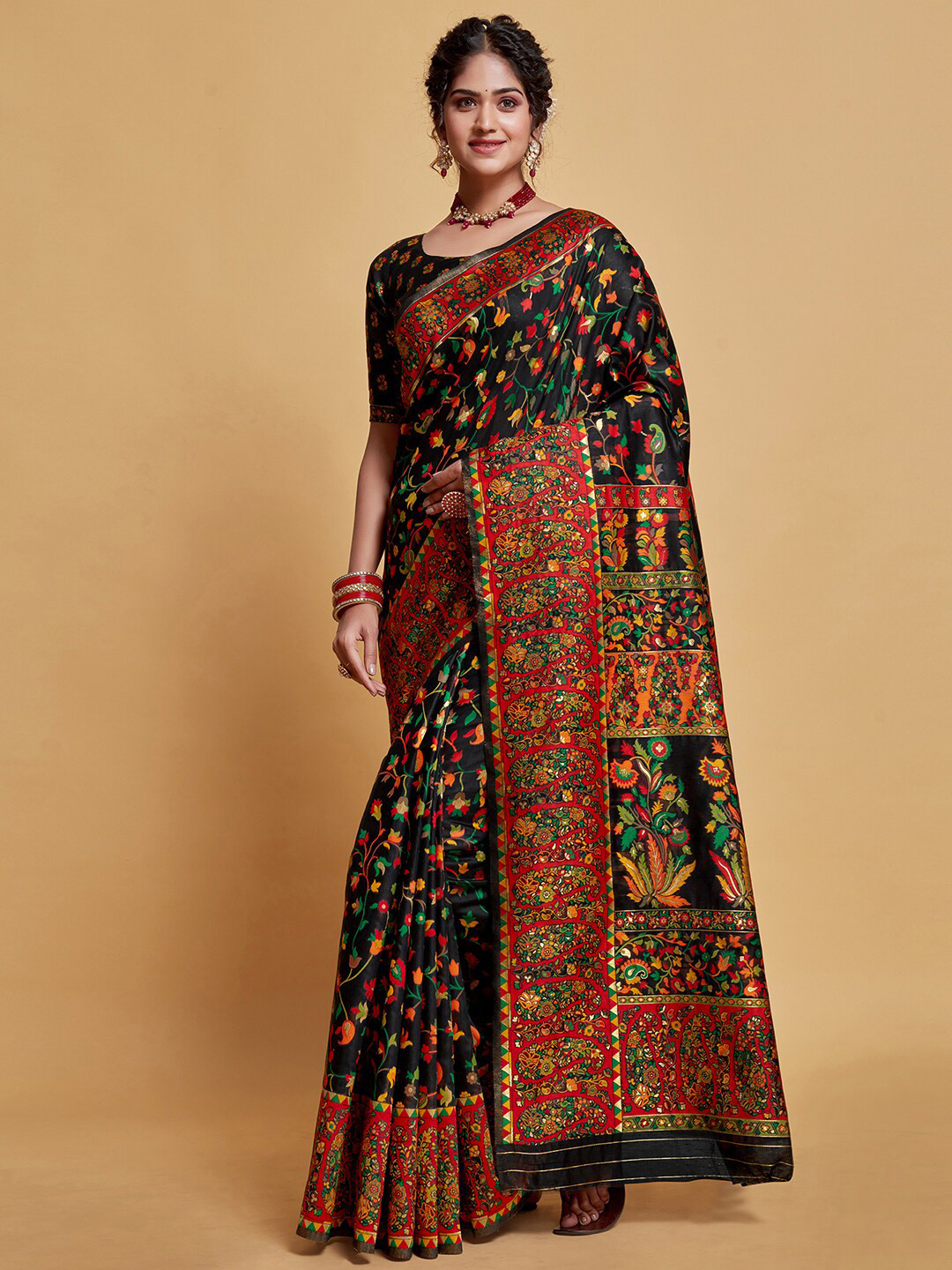 Buy Satrani Floral Woven Design Saree - Sarees for Women 22483350 | Myntra