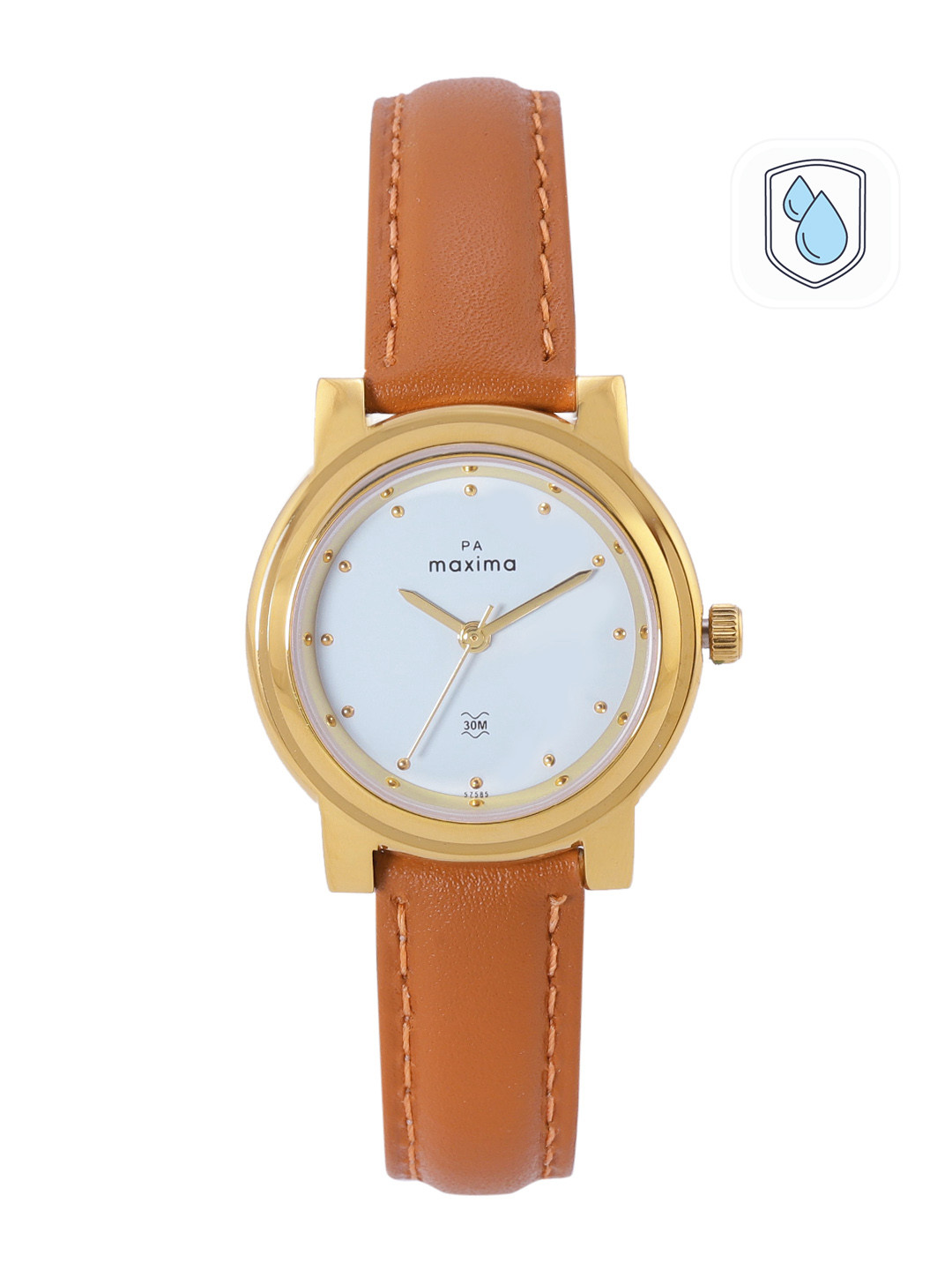 Buy Maxima Women Gold Analogue Watch 57585LMLY - Watches for Women ...