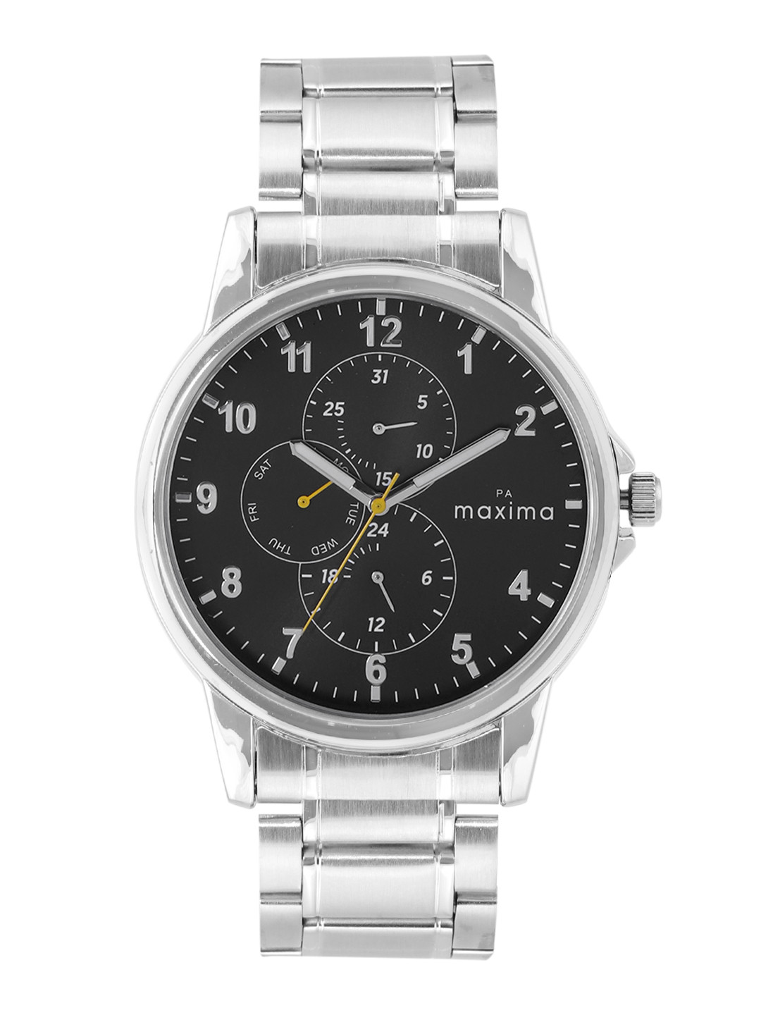 Buy Maxima Men Brass Dial & Stainless Steel Straps Analogue Multi ...