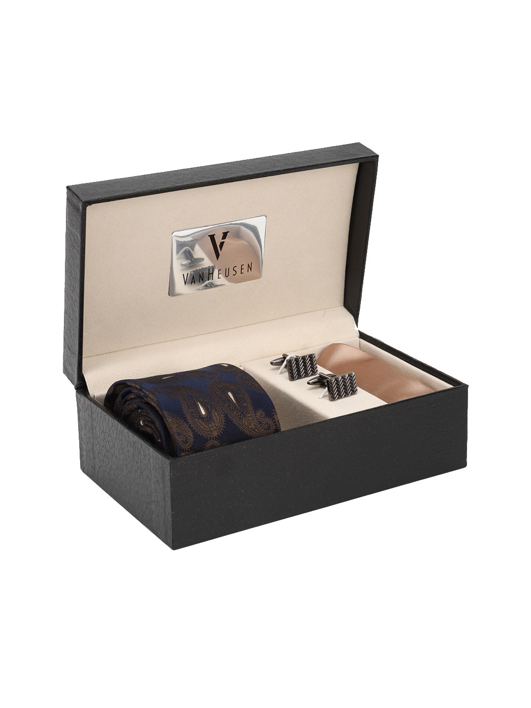 Buy Van Heusen Men Tie Pocket Square And Cufflink Gift Set - Accessory ...