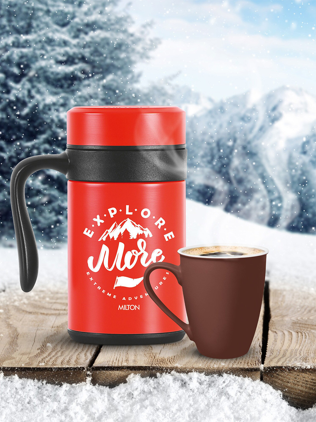 Buy Milton Cosmic 500 Red Thermosteel Mug 440 Ml - Cups And Mugs for ...