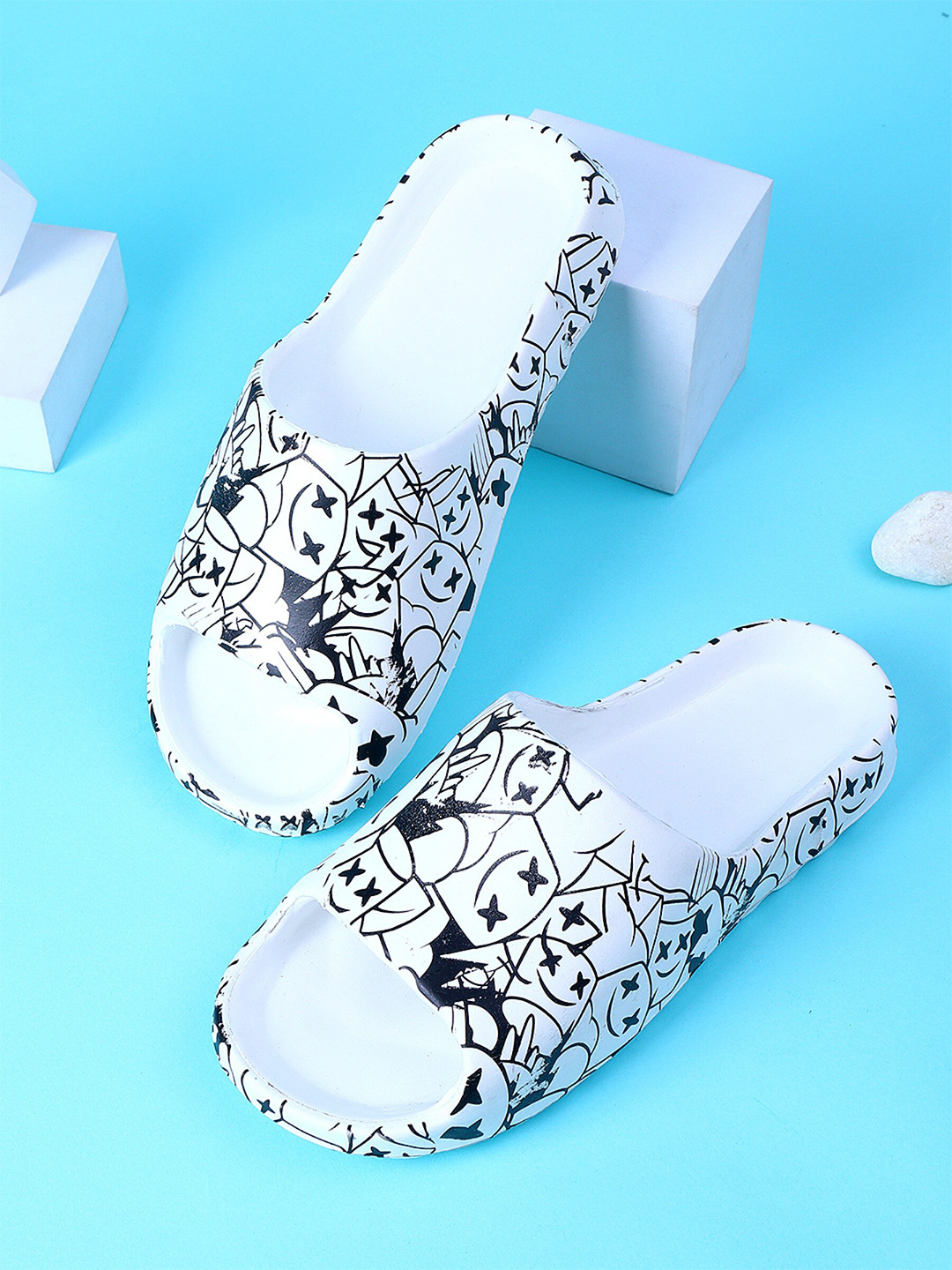 Buy Pampy Angel Men Printed Croslite Sliders - Flip Flops for Men ...