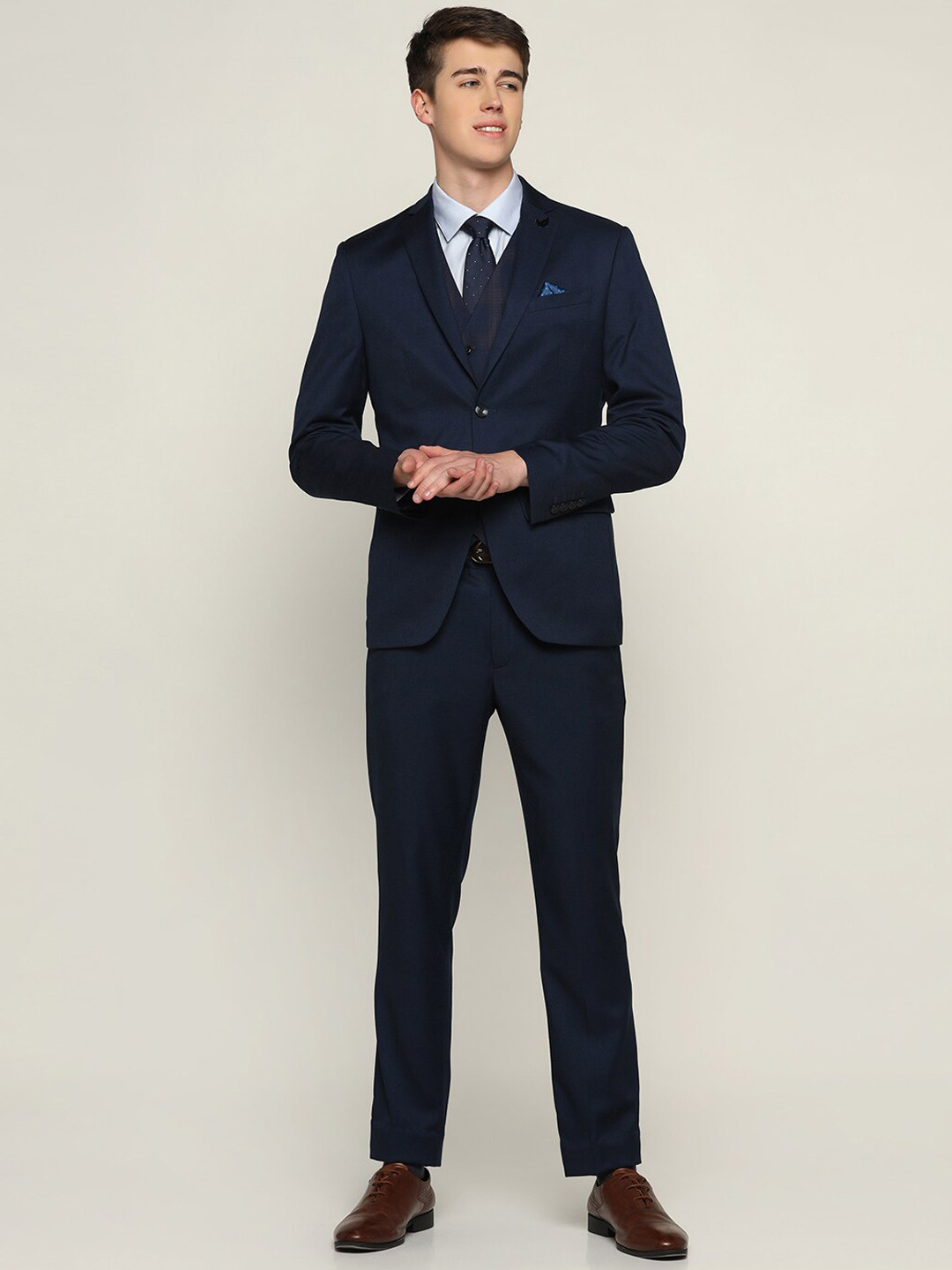 Buy Blackberrys 3 Pieces Single Breasted Slim Fit Formal Suit - Suits ...