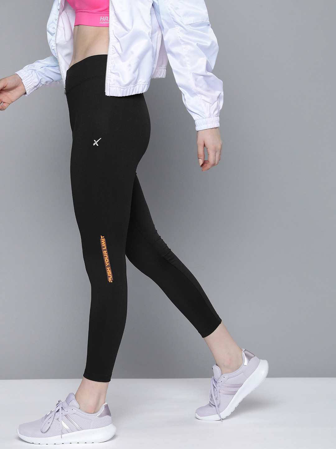 Buy HRX By Hrithik Roshan Women Printed Rapid Dry Skinny Fit Training ...