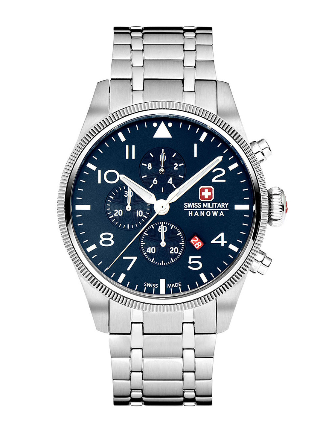Buy SWISS MILITARY HANOWA Men Bracelet Straps Analogue Chronograph ...