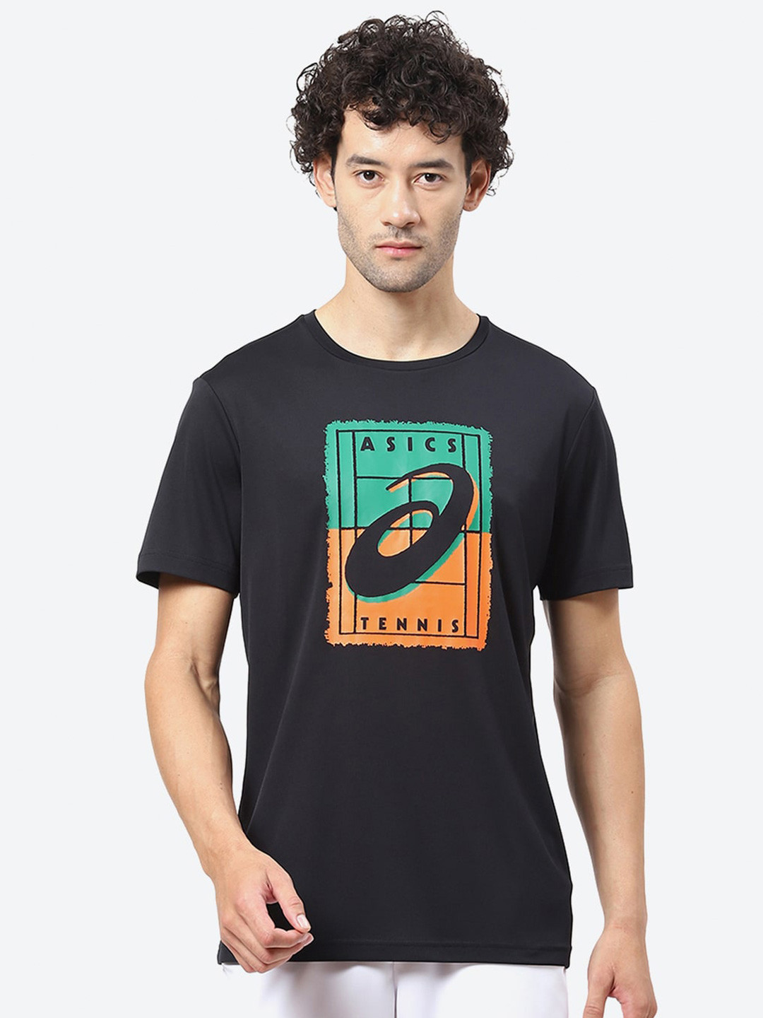 Buy ASICS COURT GS Brand Logo Printed Round Neck T Shirt - Tshirts for ...