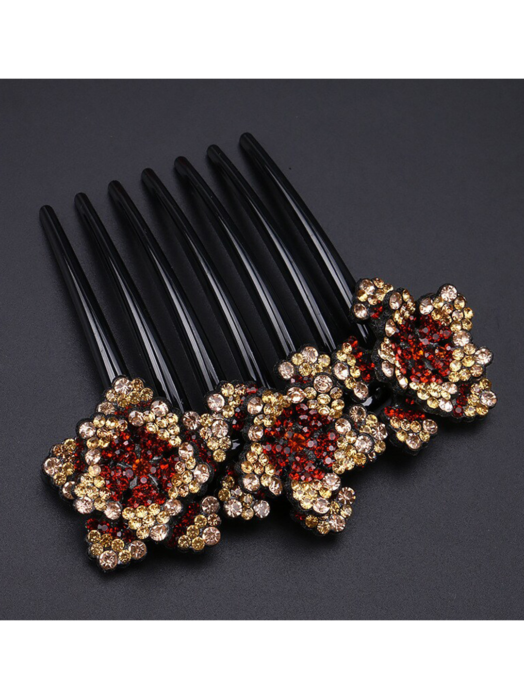 Buy MIZORRI Women Embellished Plastic Comb Pin - Hair Accessory for ...