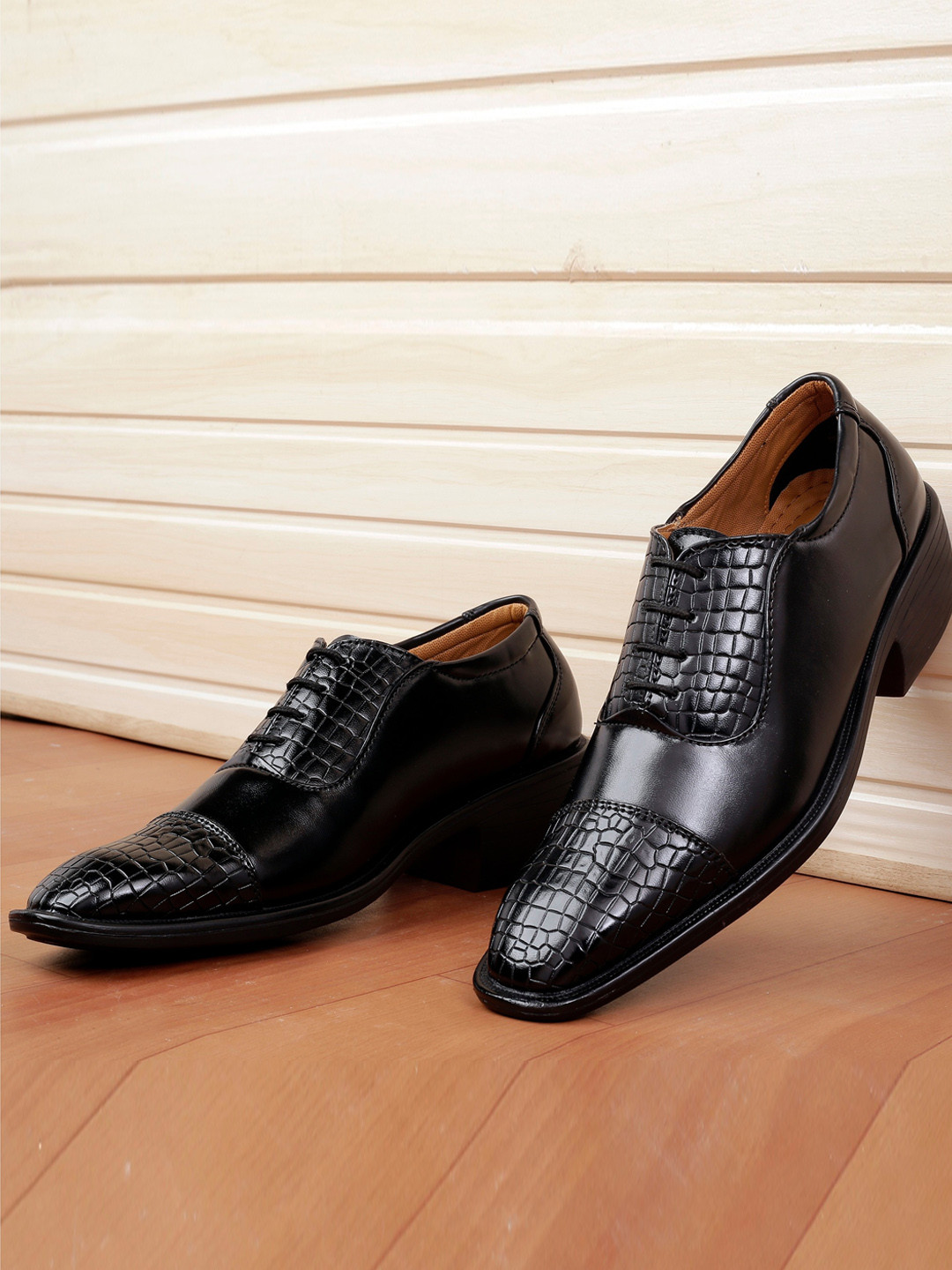 Buy Bxxy Men Textured Formal Elevator Oxfords - Formal Shoes for Men ...