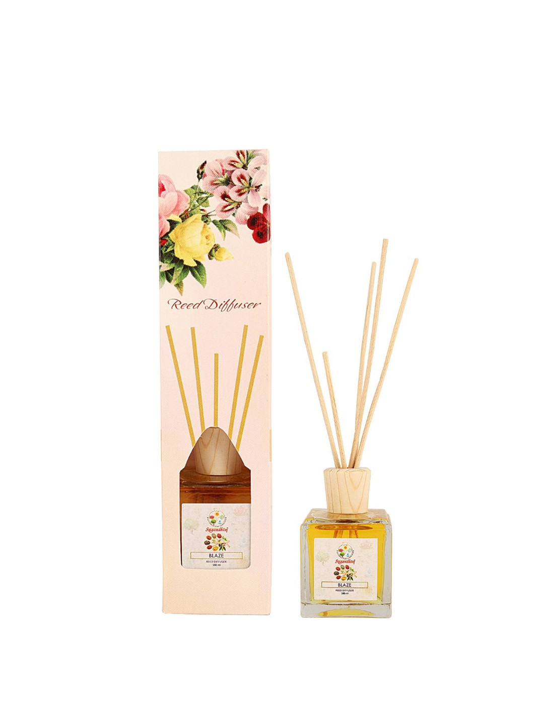 Buy Sugandhim Beige Blaze Reed Diffuser 100ml - Aroma Oil Diffusers for ...