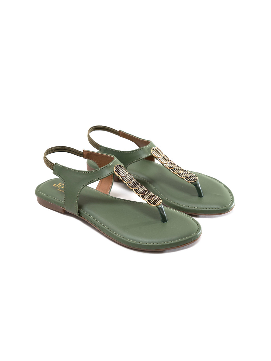 Buy Joytouch Women Embellished T Strap Flats With Backstrap - Flats for ...