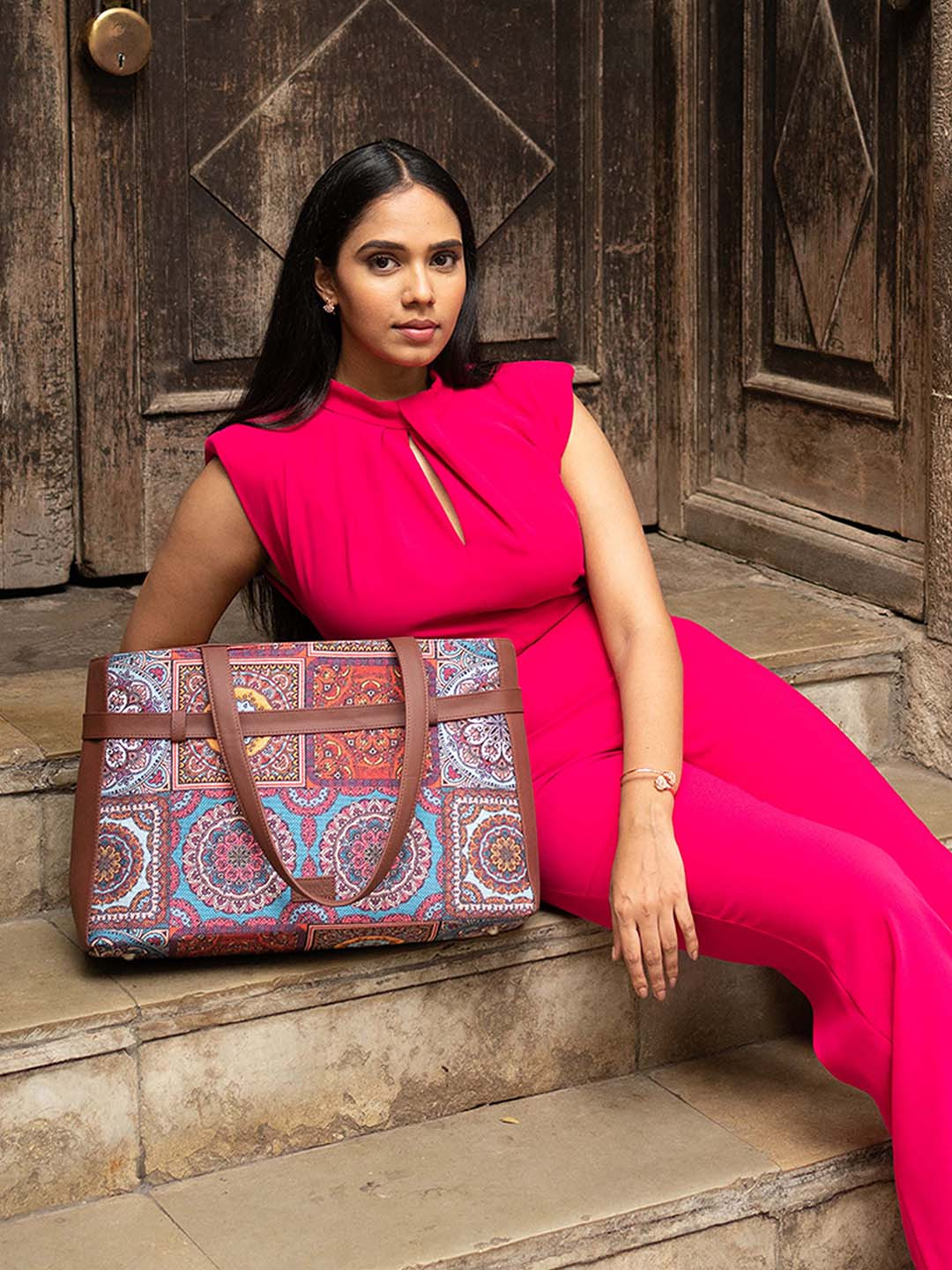 Buy ZOUK Women Printed Structured Hobo Bag - Handbags for Women ...