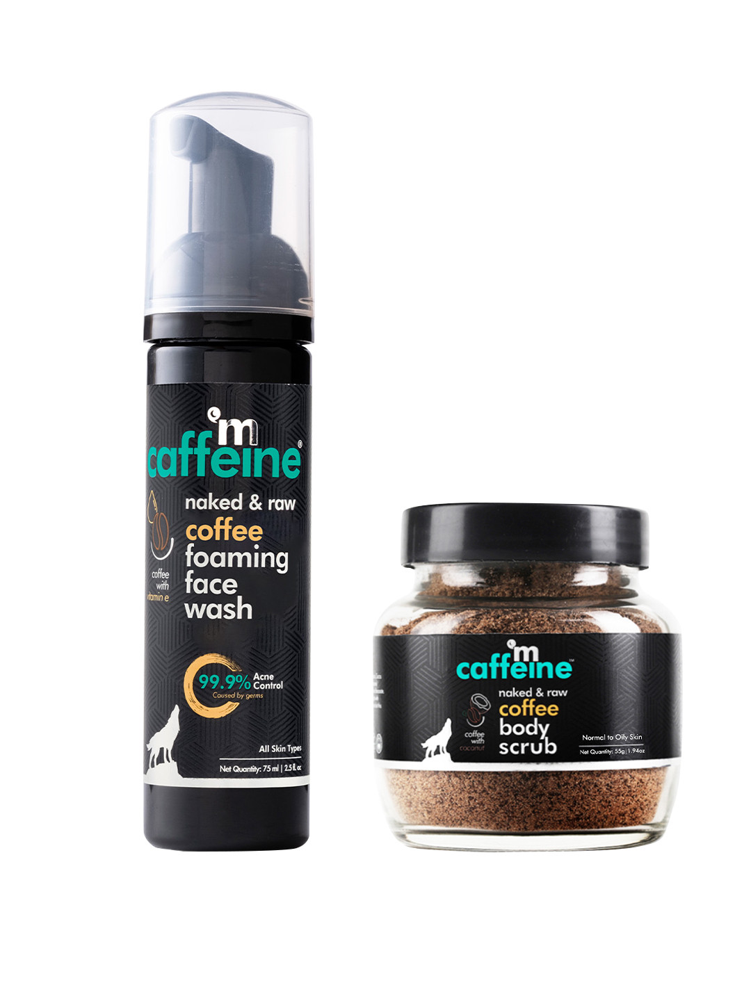 Buy MCaffeine Set Of Coffee Face Wash 75ml & Body Scrub 55g - Bath And ...