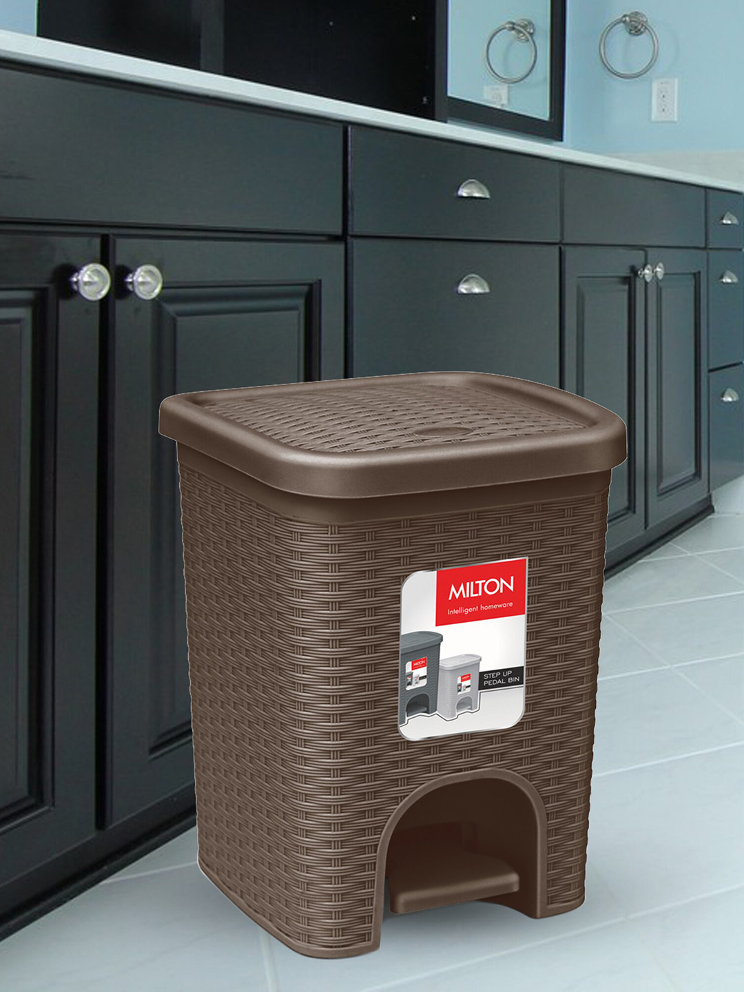 Buy Milton Step Up Brown Removable Inner Pedal Bin 4 L - Bins for ...
