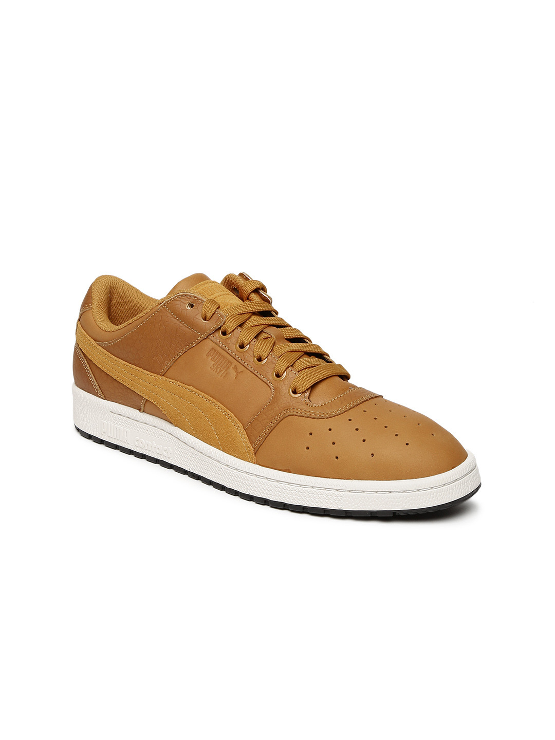 Buy Puma Unisex Tan Brown Sky II Lo Leather Sneakers - Casual Shoes for ...