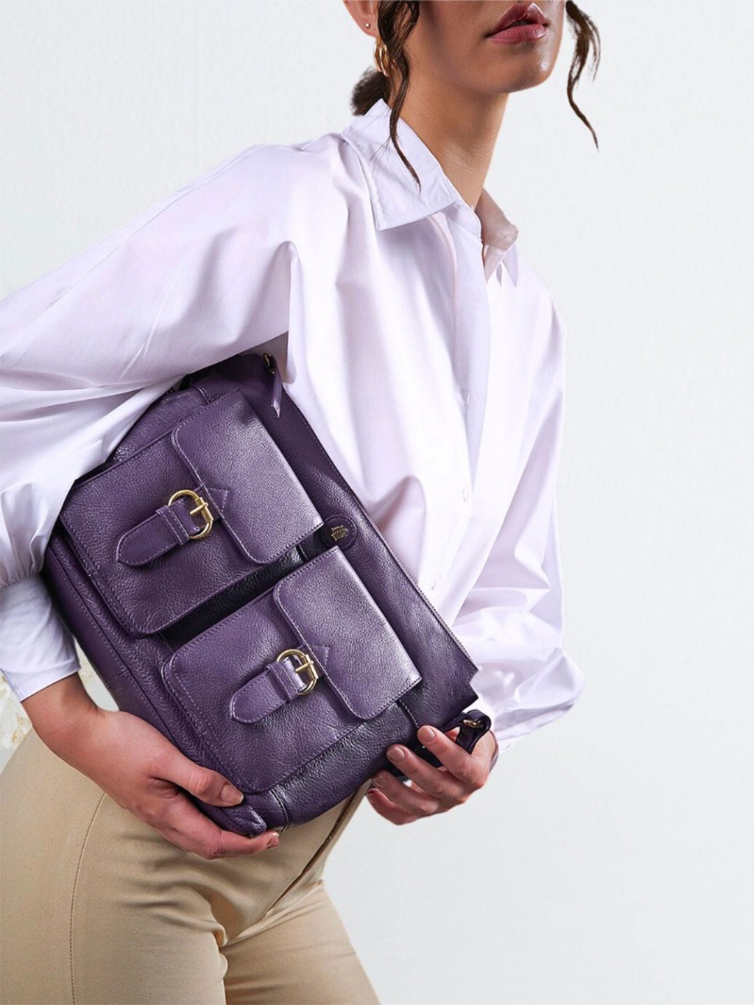 Buy Tortoise Jayna Genuine Leather Structured Sling Bag - Handbags for ...