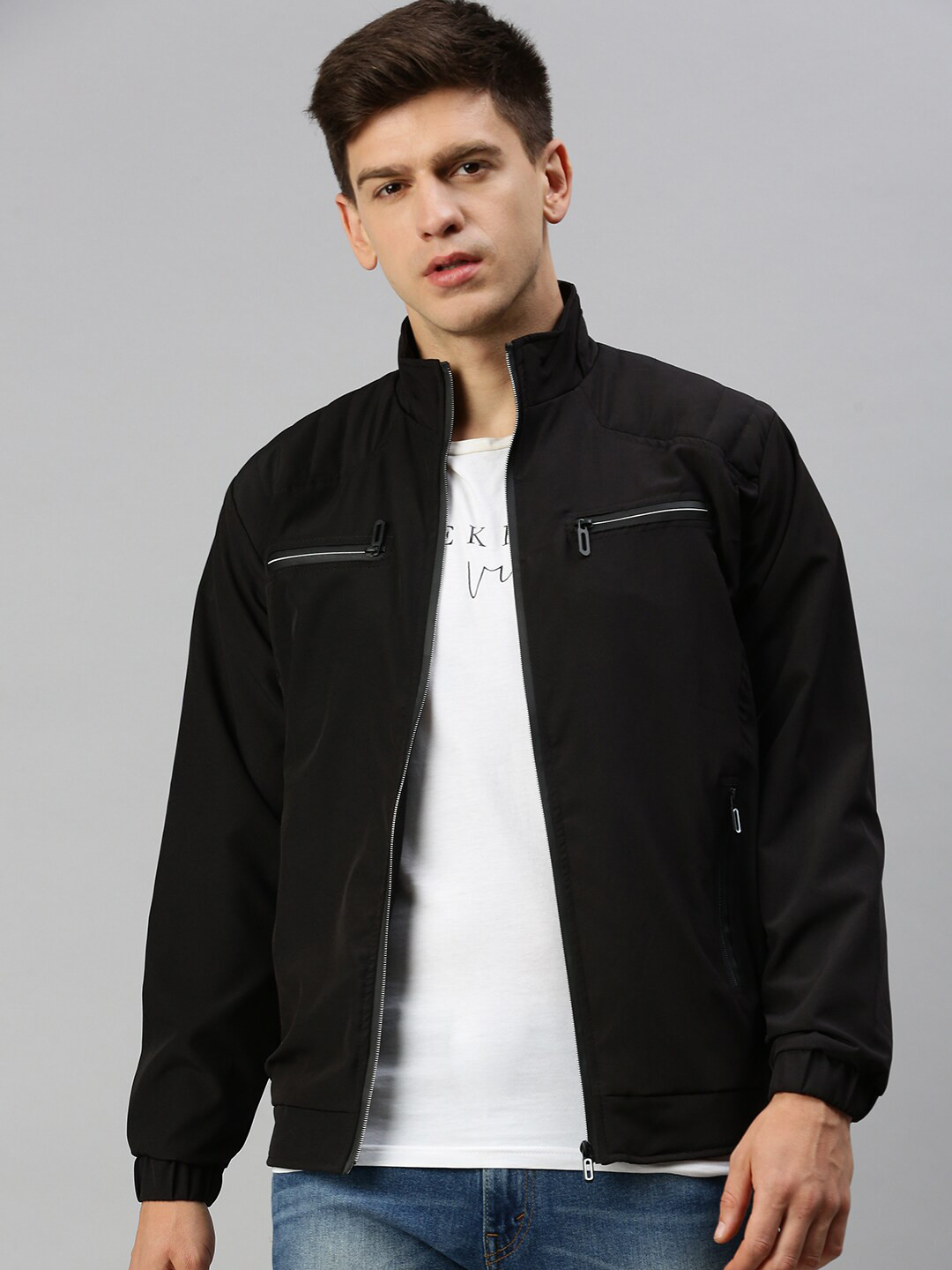 Buy VOXATI Stand Collar Bomber Jacket - Jackets for Men 22537288 | Myntra