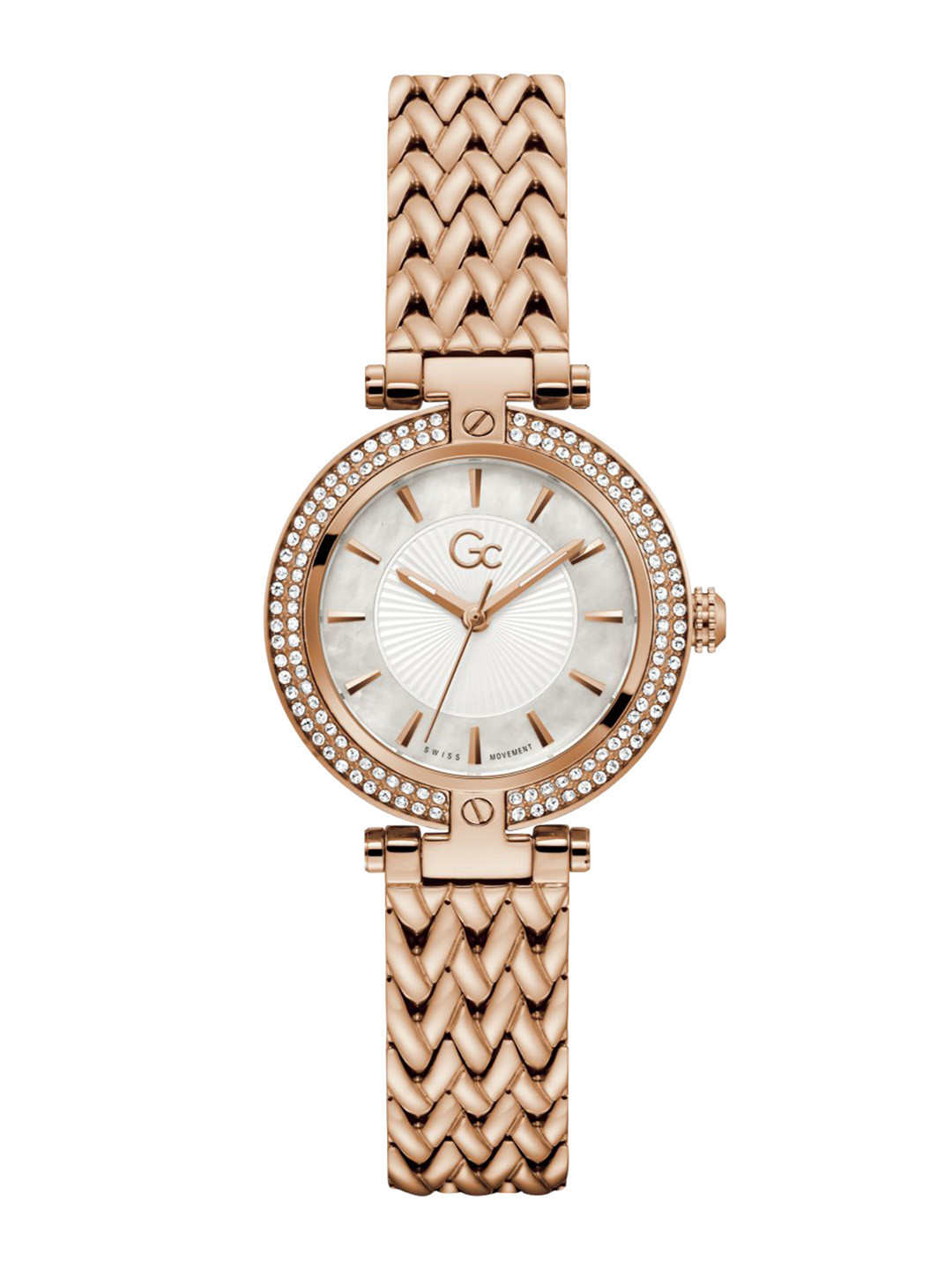 Buy GC Women Patterned Dial & Stainless Steel Bracelet Style Straps ...