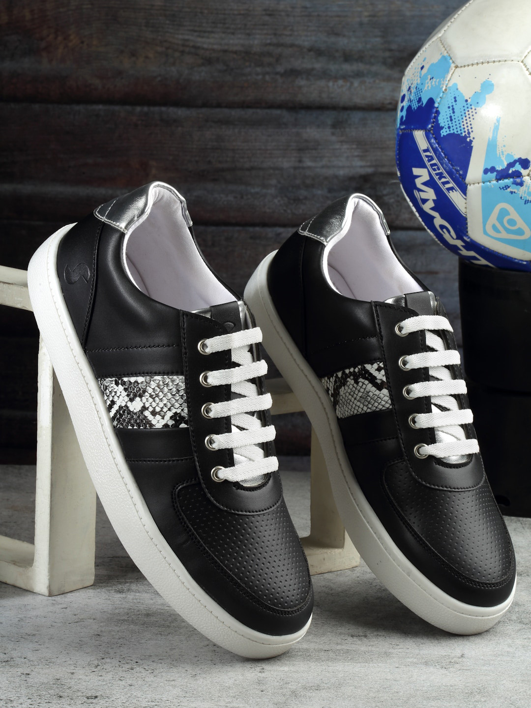 Buy SOLETHREADS REBEL VIPER Snake Print Lace Up Sneakers - Casual Shoes ...