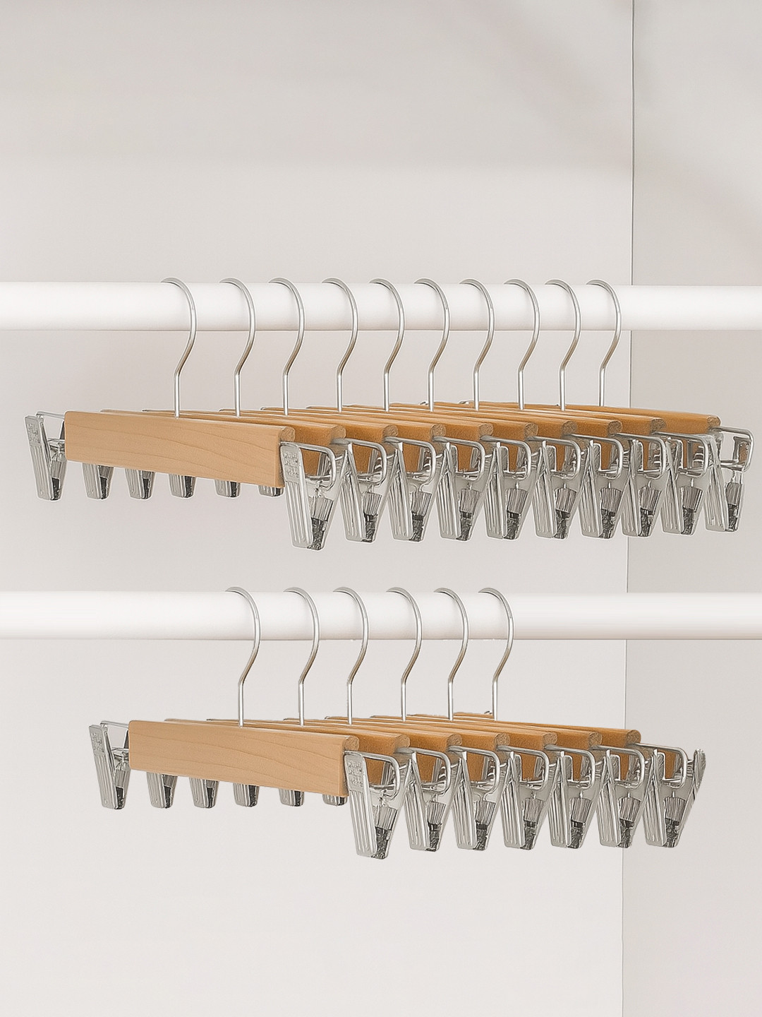 Buy Kuber Industries Brown 16 Pieces Open Ended Hanger - Hanger for ...