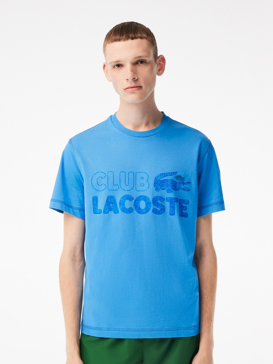 Buy Lacoste Typography Print Pure Cotton T Shirt - Tshirts for Men ...