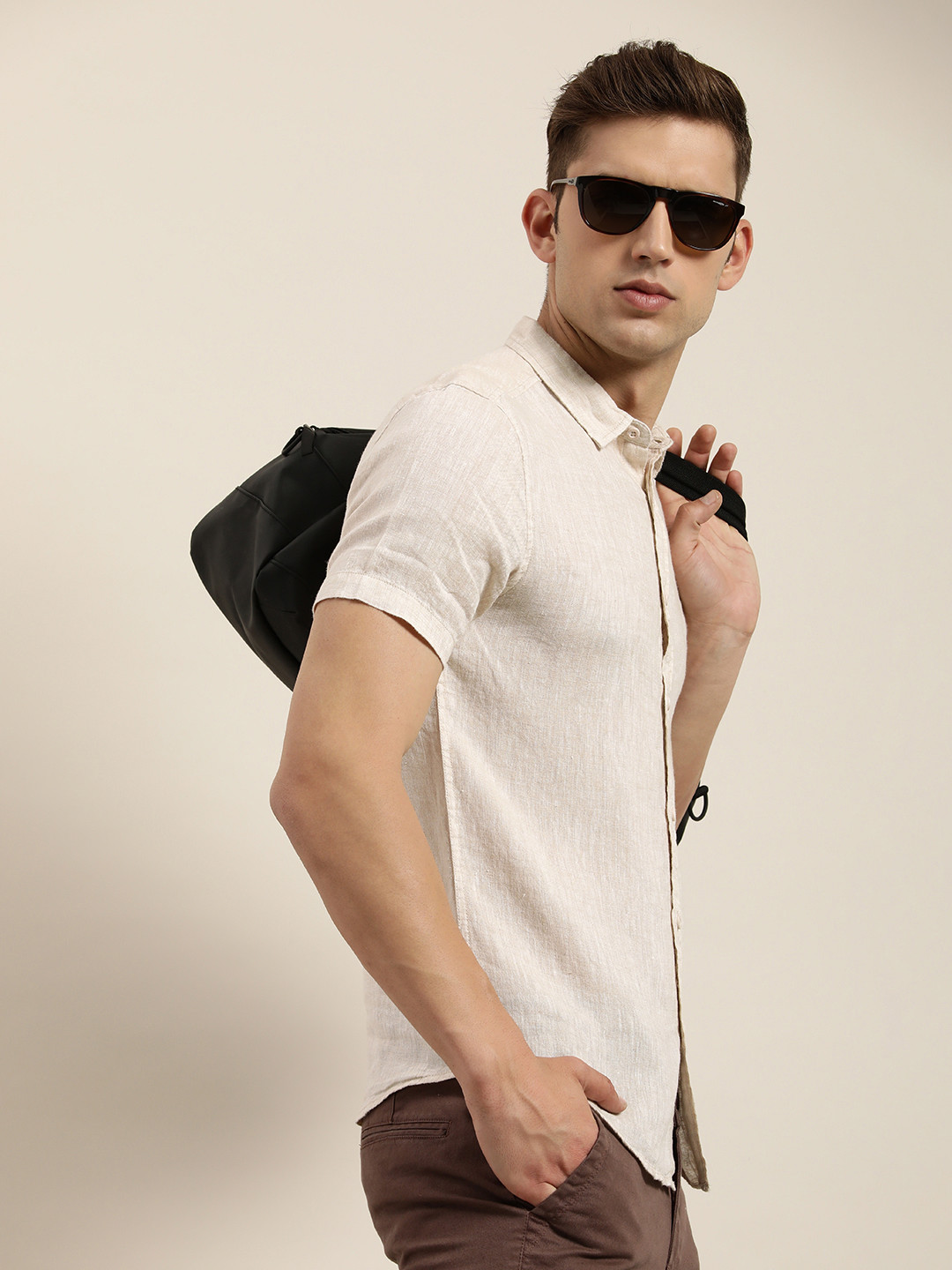 Buy Moda Rapido Men Slim Fit Linen Casual Shirt - Shirts for Men ...