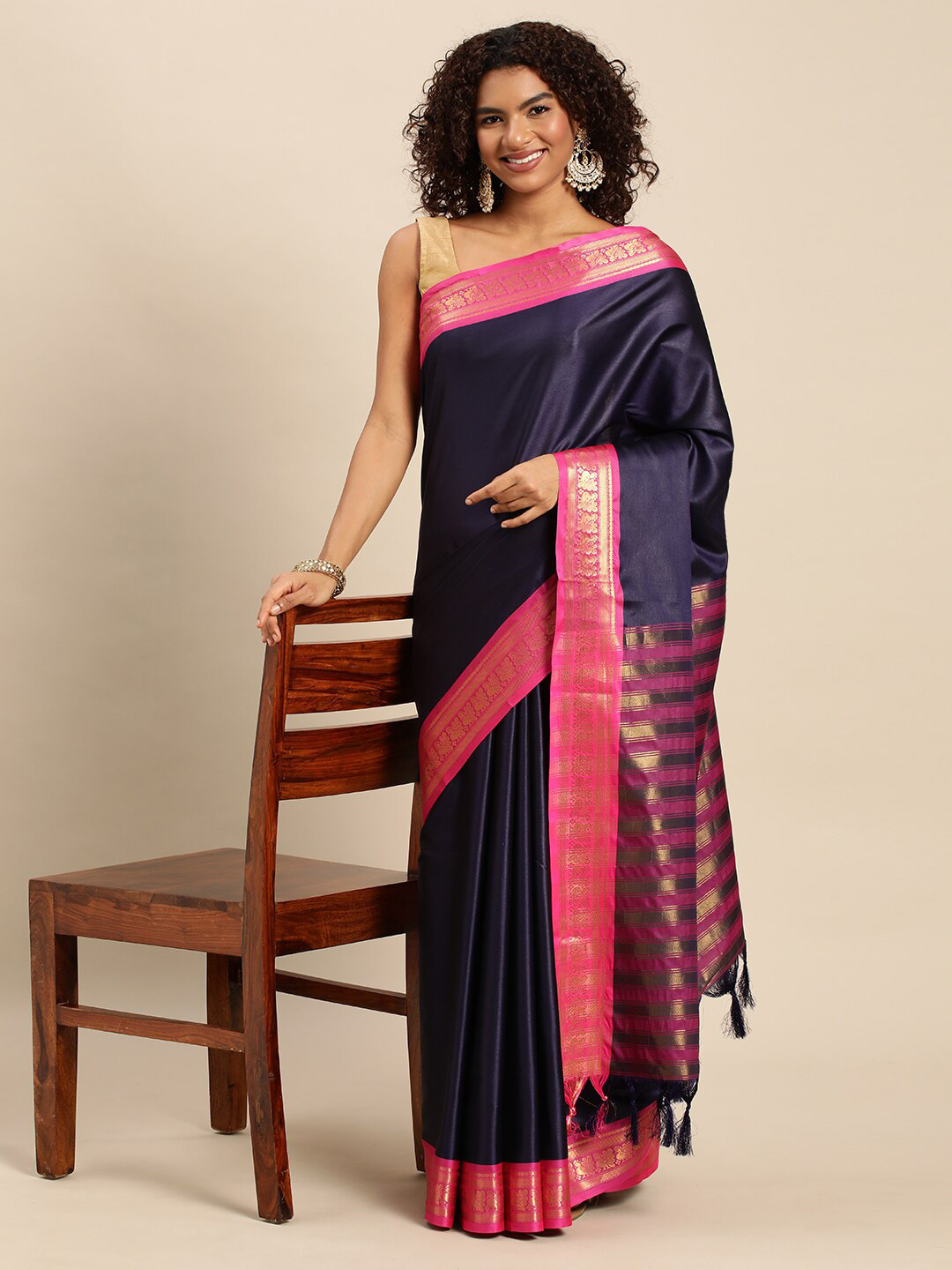 Buy AVANTIKA FASHION Woven Design Zari Silk Cotton Banarasi Saree ...