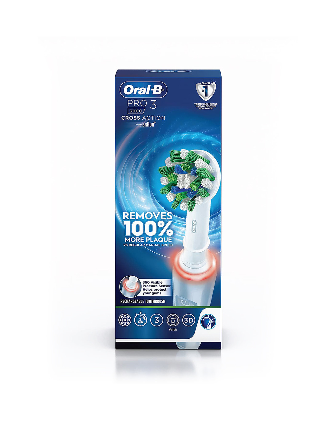 Buy Oral B Pro 3 Electric Toothbrush With Triple Pressure Control White ...