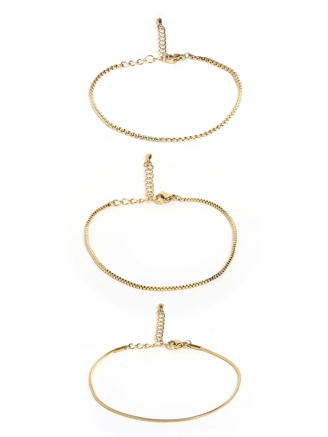 Buy ALDO Set Of 3 Gold Plated Link Bracelets - Bracelet for Women ...