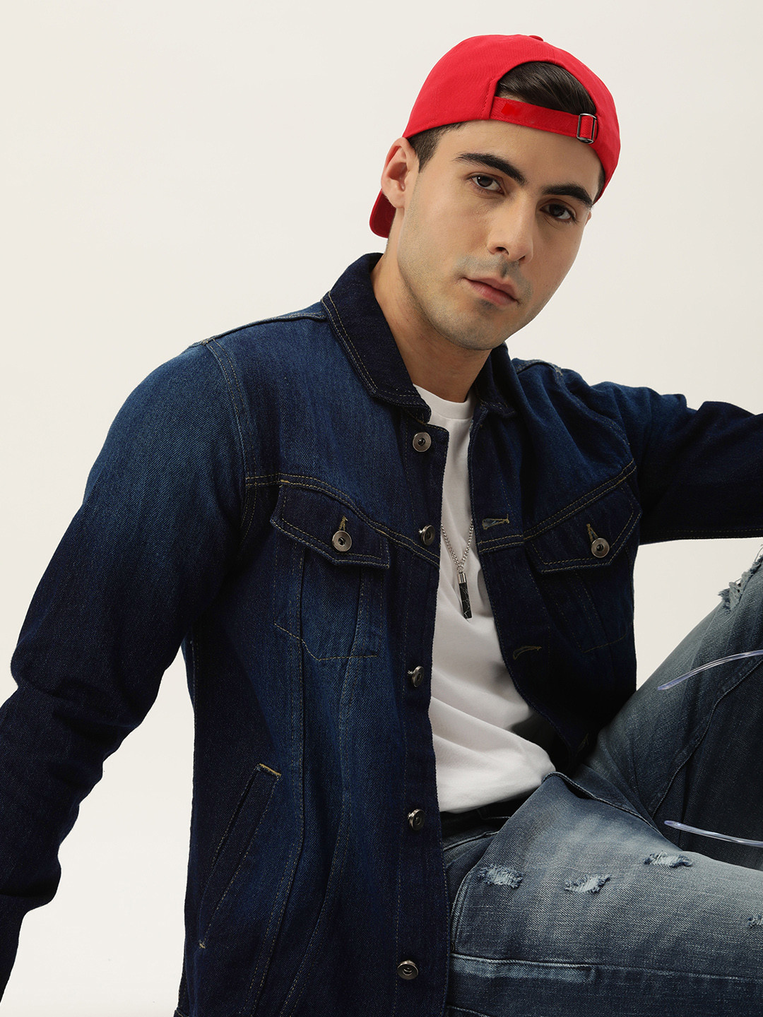 Buy Kook N Keech Men Solid Denim Jacket - Jackets for Men 22549452 | Myntra