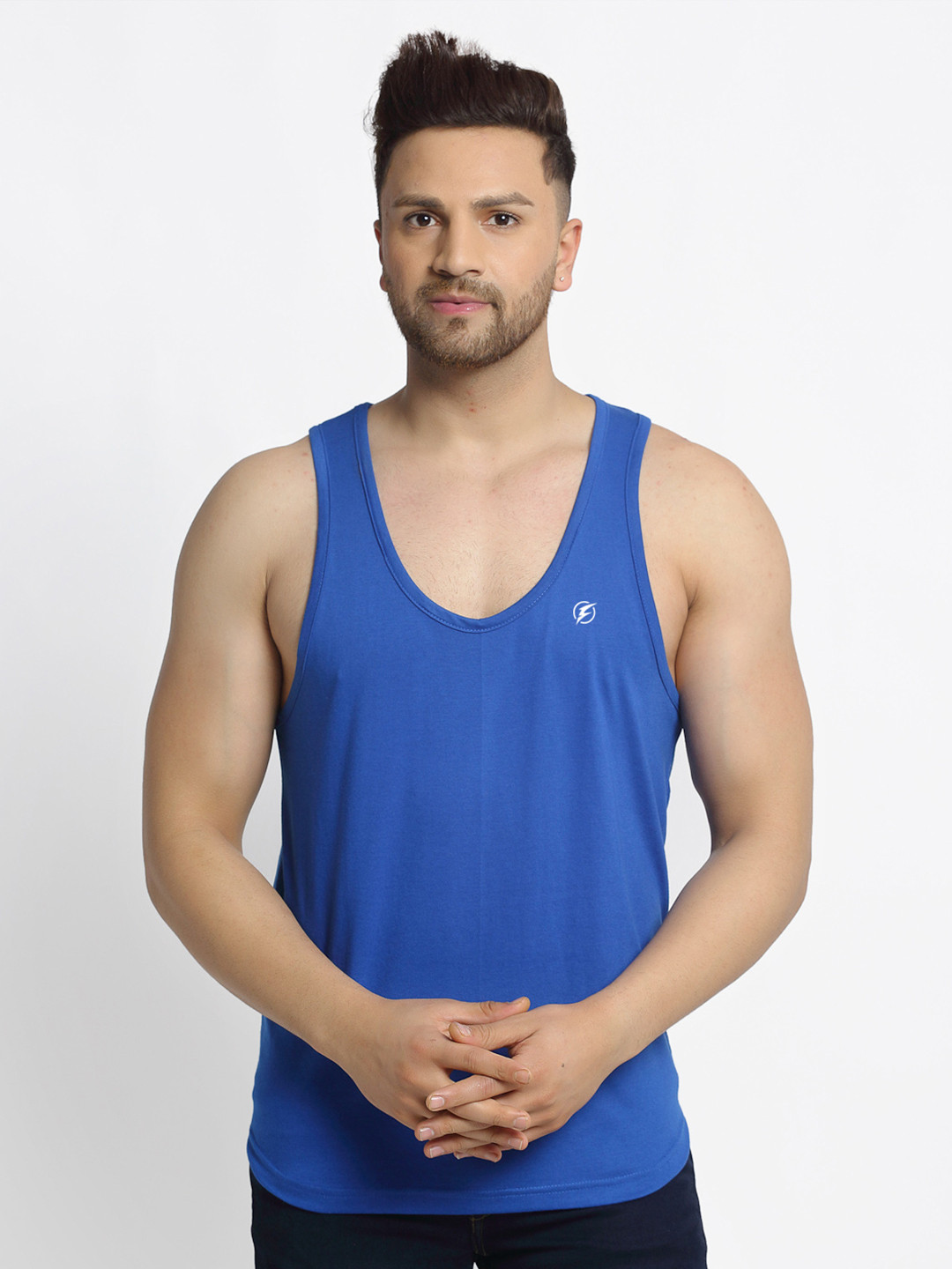 Buy Friskers Scoop Neck Pure Cotton Gym Innerwear Vests - Innerwear ...