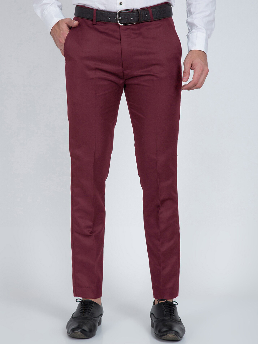 Buy Cyphus Men Mid Rise Smart Fit Formal Trousers - Trousers for Men ...