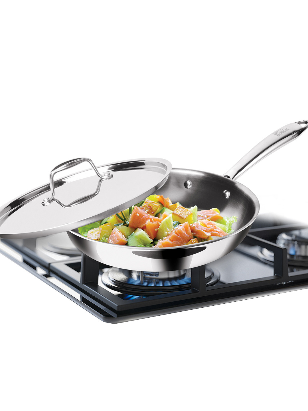 Buy Milton Pro Cook Triply Stainless Steel Fry Pan With Lid 26 Cm 2.2 L ...