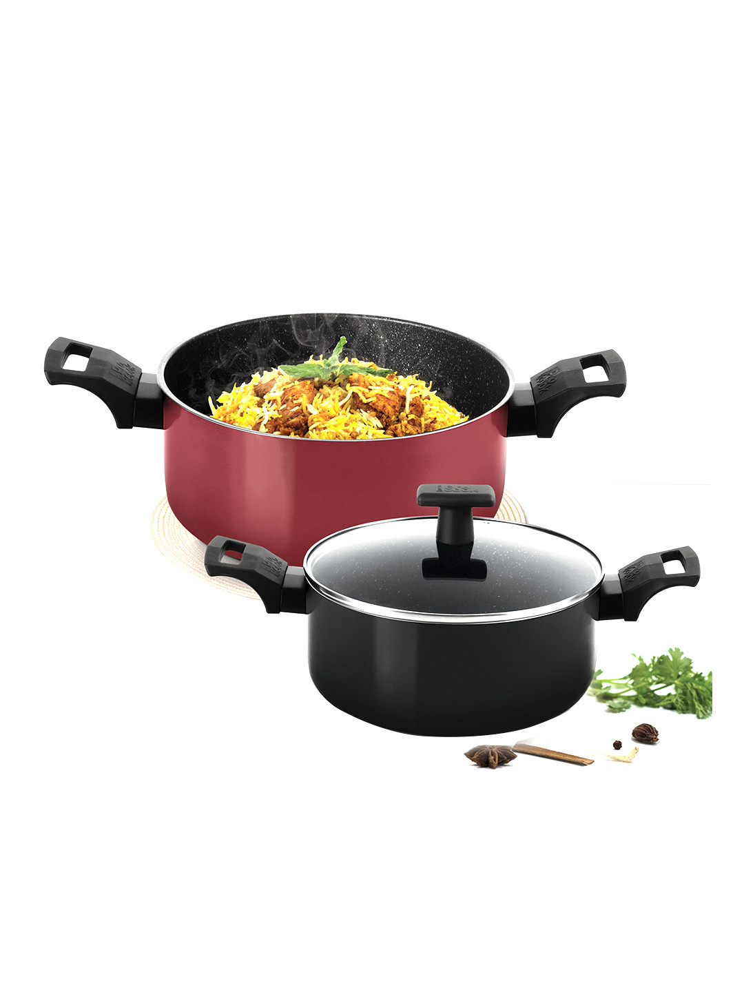 Buy Milton Pro Cook Granito Black Induction Biriyani Pot With Glass Lid ...