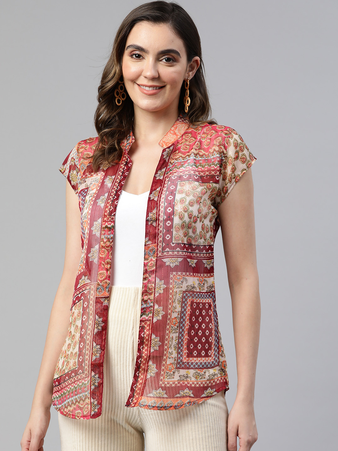 Buy Cottinfab Printed Ethnic Shrug - Shrug for Women 22562540 | Myntra