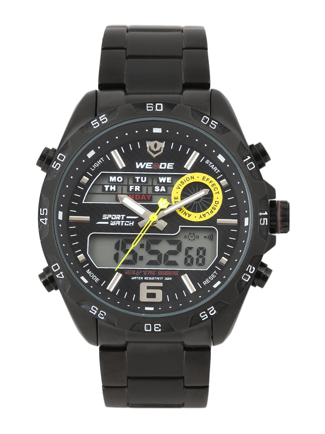 Buy WEIDE Men Black Multifunction Analogue And Digital Watch WH3403B ...