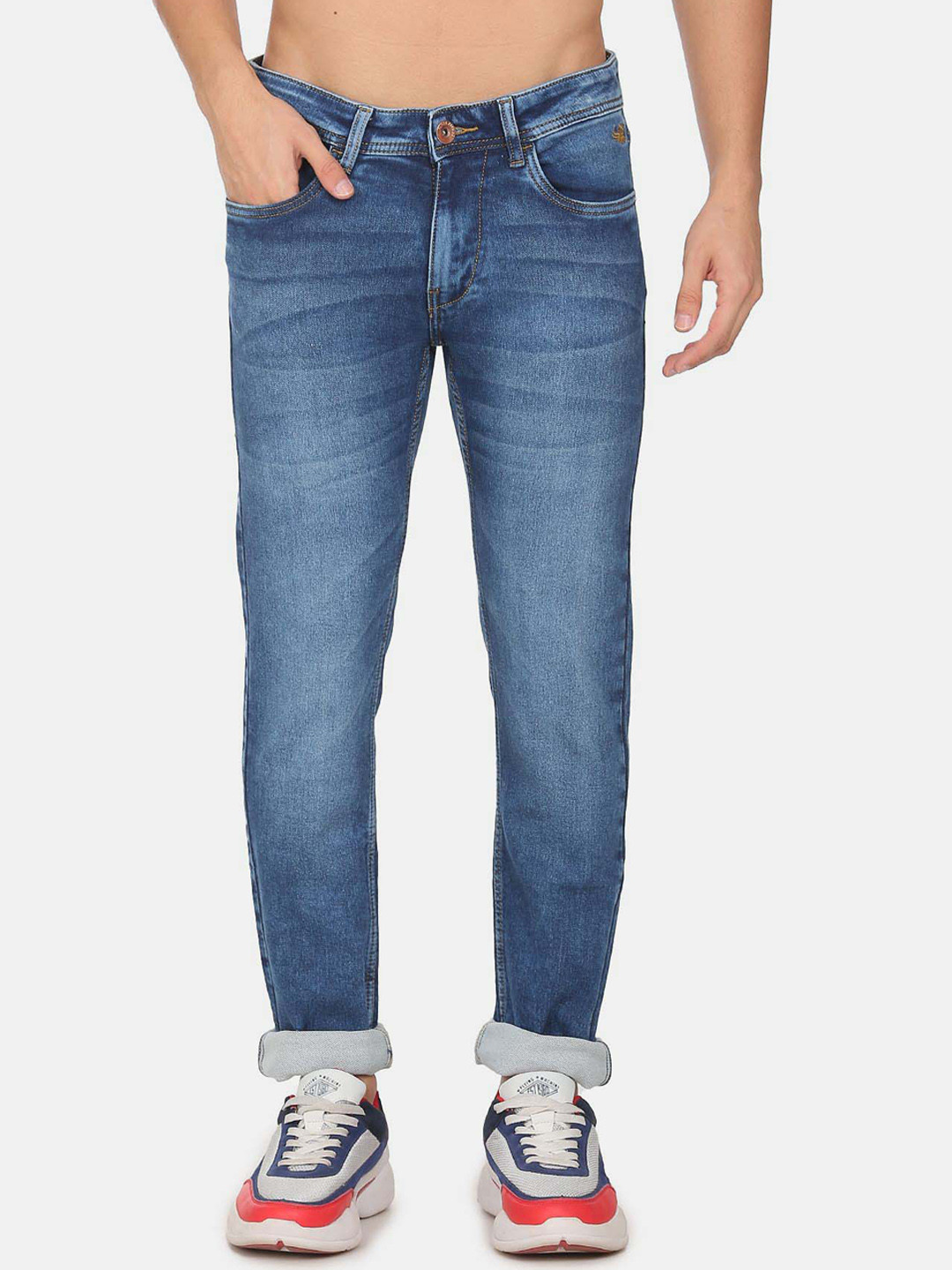 Buy Flying Machine Michael Men Slim Fit Mid Rise Low Distress Heavy ...