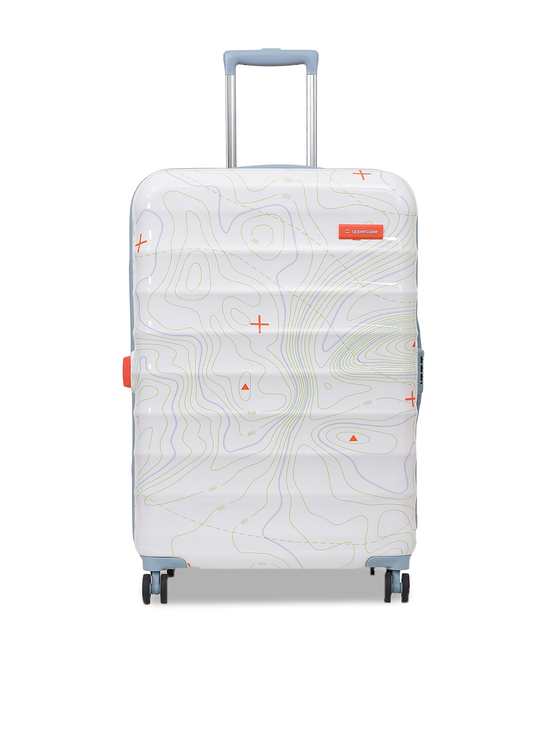 Buy Uppercase Printed Hard Sided Large Trolley Suitcase - Trolley Bag ...