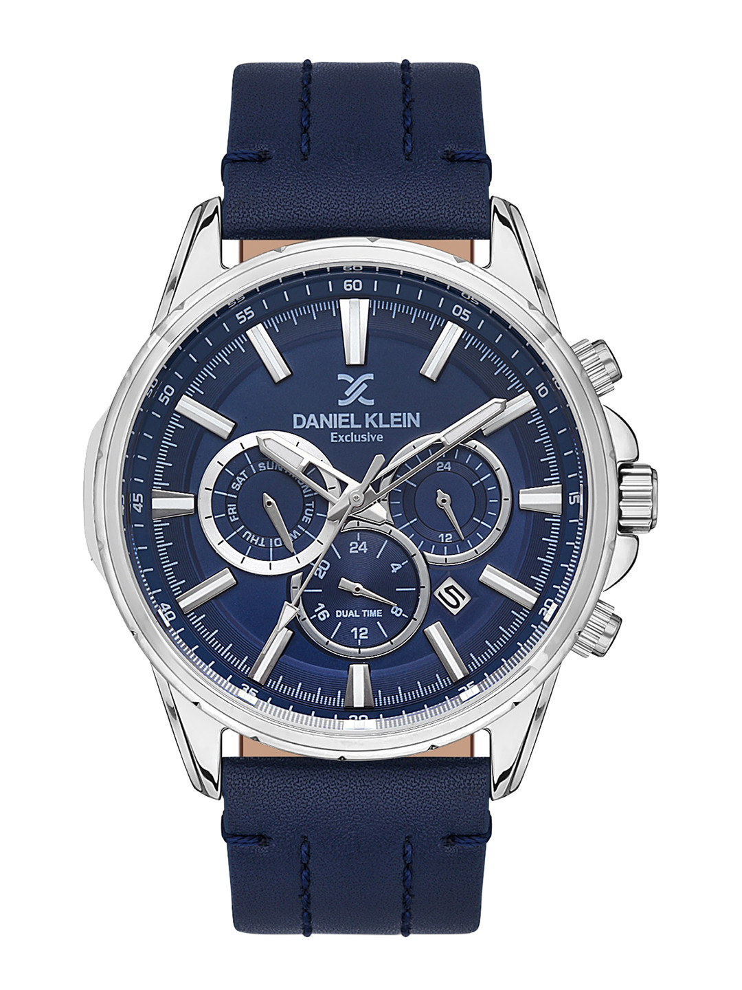 Buy Daniel Klein Men Textured Leather Straps Analogue Multi Function Watch DK 1 13355 3 ...