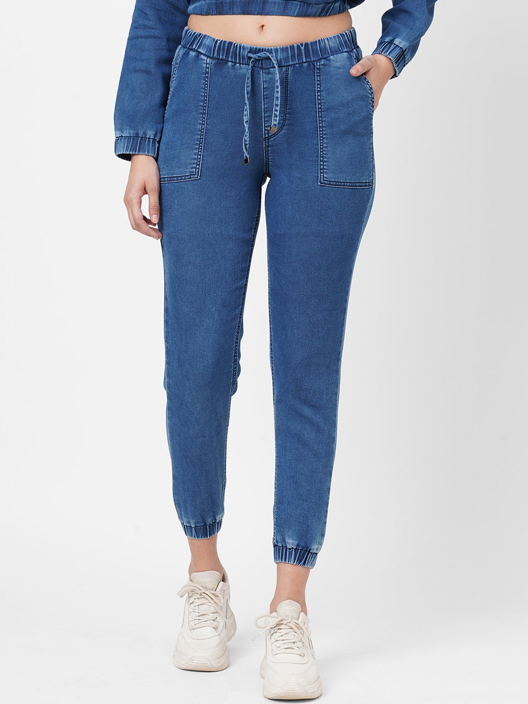 Buy Kraus Jeans Women Loose Fit High Rise Cotton Joggers - Trousers for ...